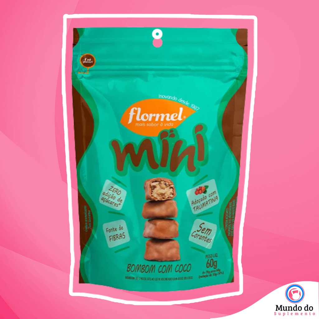Mini Bombom com Coco Zero Açúcar 60G - Flormel | Shopee Brasil
