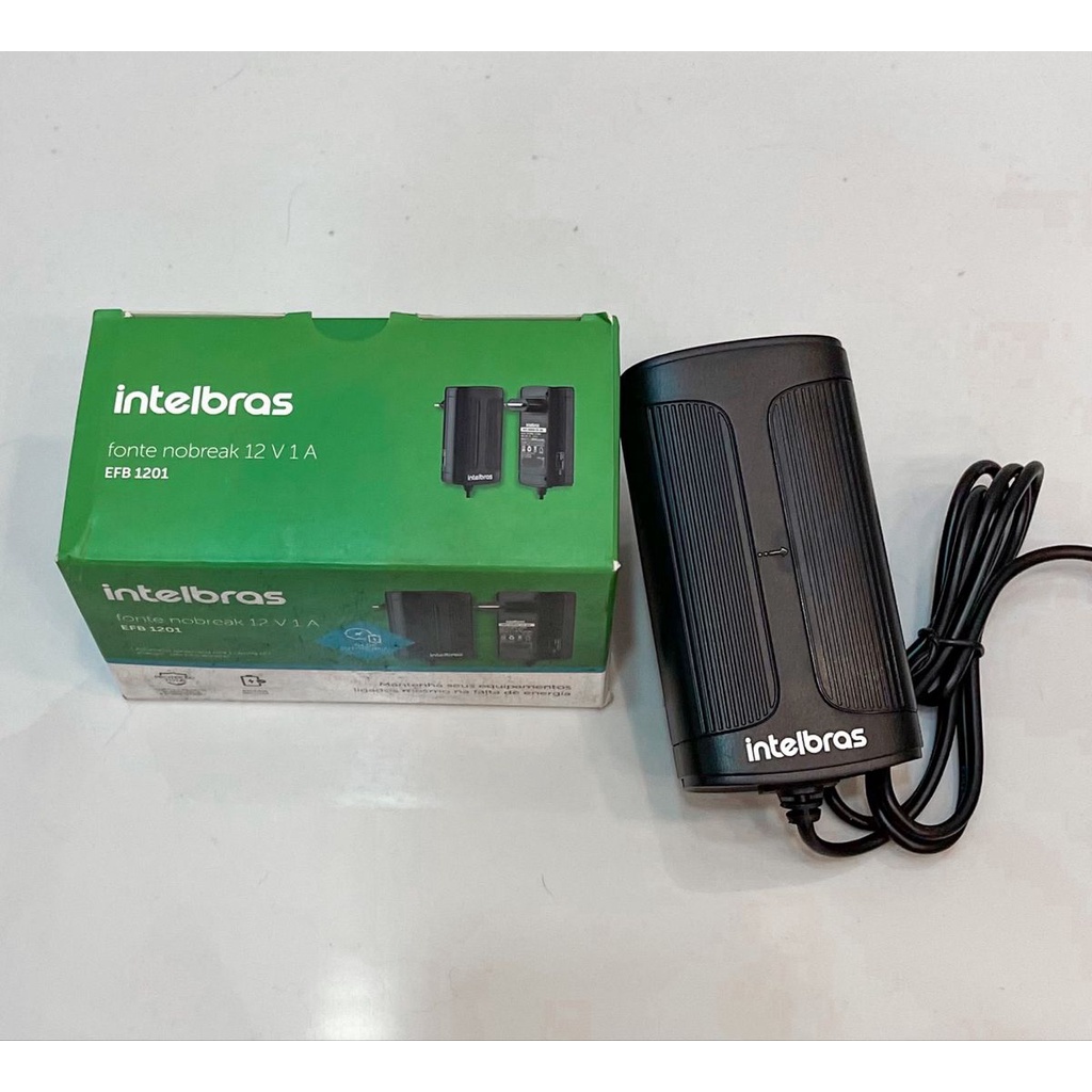 Fonte Nobreak 12V 1A Intelbras EFB 1201 Com Bateria Inclusa - Escorrega ...