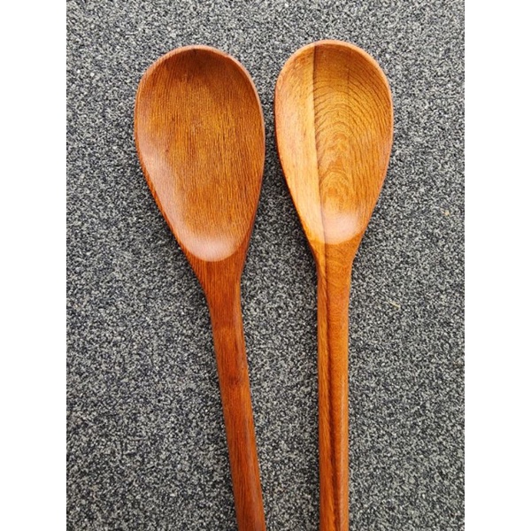 Colher grande de madeira maciça artesanal para alimentos quentes frios ...