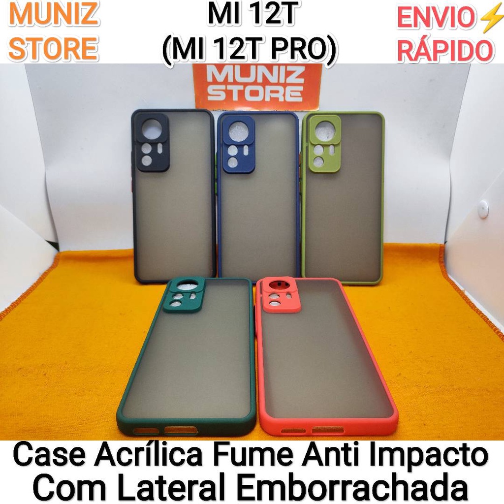Case Mi 12T/Pro Xiaomi Acrílica Fume Com Lateral Emborrachada - Anti ...