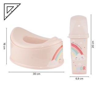 Kit Troninho Pinico Privada Infantil Desfralde Com Porta Pasta e Escova ...