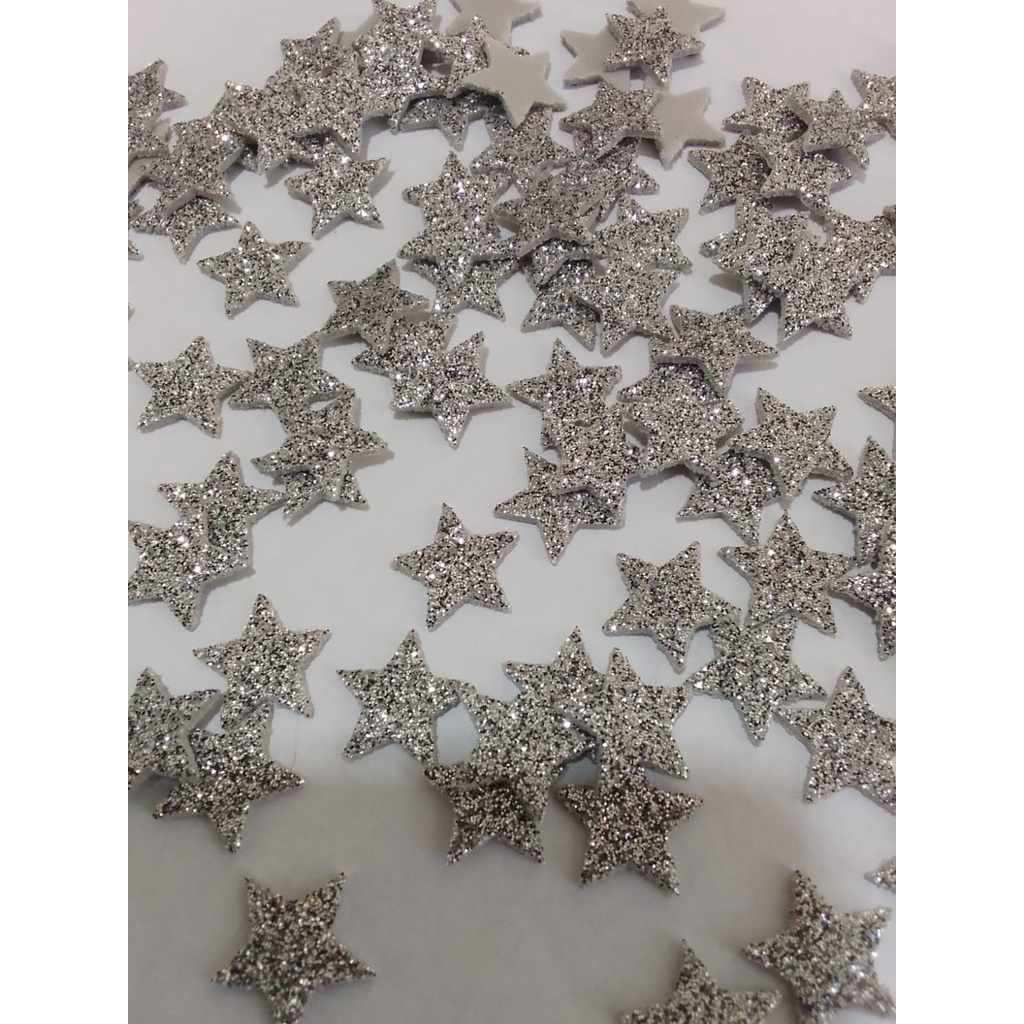 50 mini estrelas de eva com glitter | Shopee Brasil