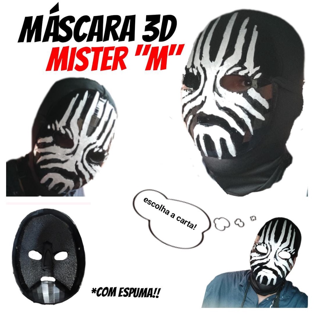 Fantasia Máscara Mister M Mágico De Máscara Cosplay 3d - Escorrega o Preço
