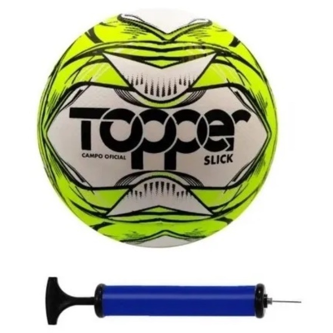 Bola Futebol Campo Oficial Topper Slick + Bomba de Ar | Shopee Brasil