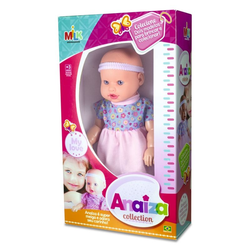 Boneca Baby Anaiza Collection Bebe Infantil Com Cheirinho | Shopee Brasil