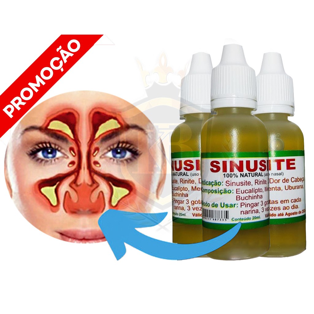 Sinusite 100% Natural Uso Nasal 30 Ml Atacado 12 Unidades | Shopee Brasil