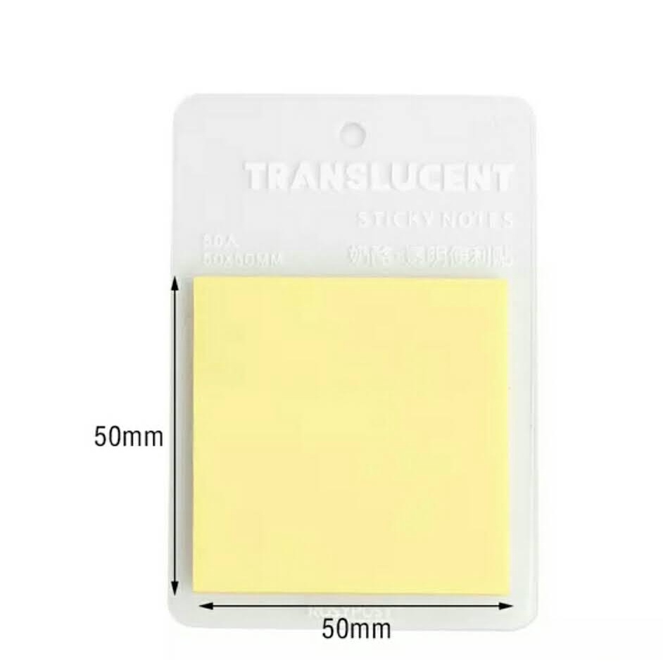 Notas adesivas transparentes coloridas post it 5x5cm | Shopee Brasil