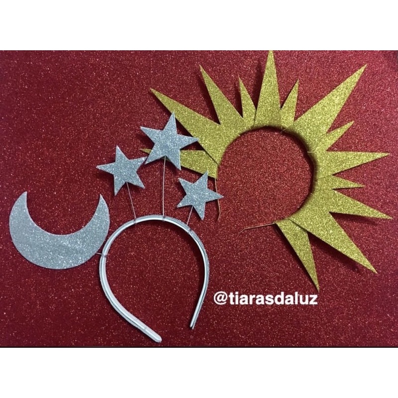 Kit Tiaras Sol e Lua Carnaval | Shopee Brasil