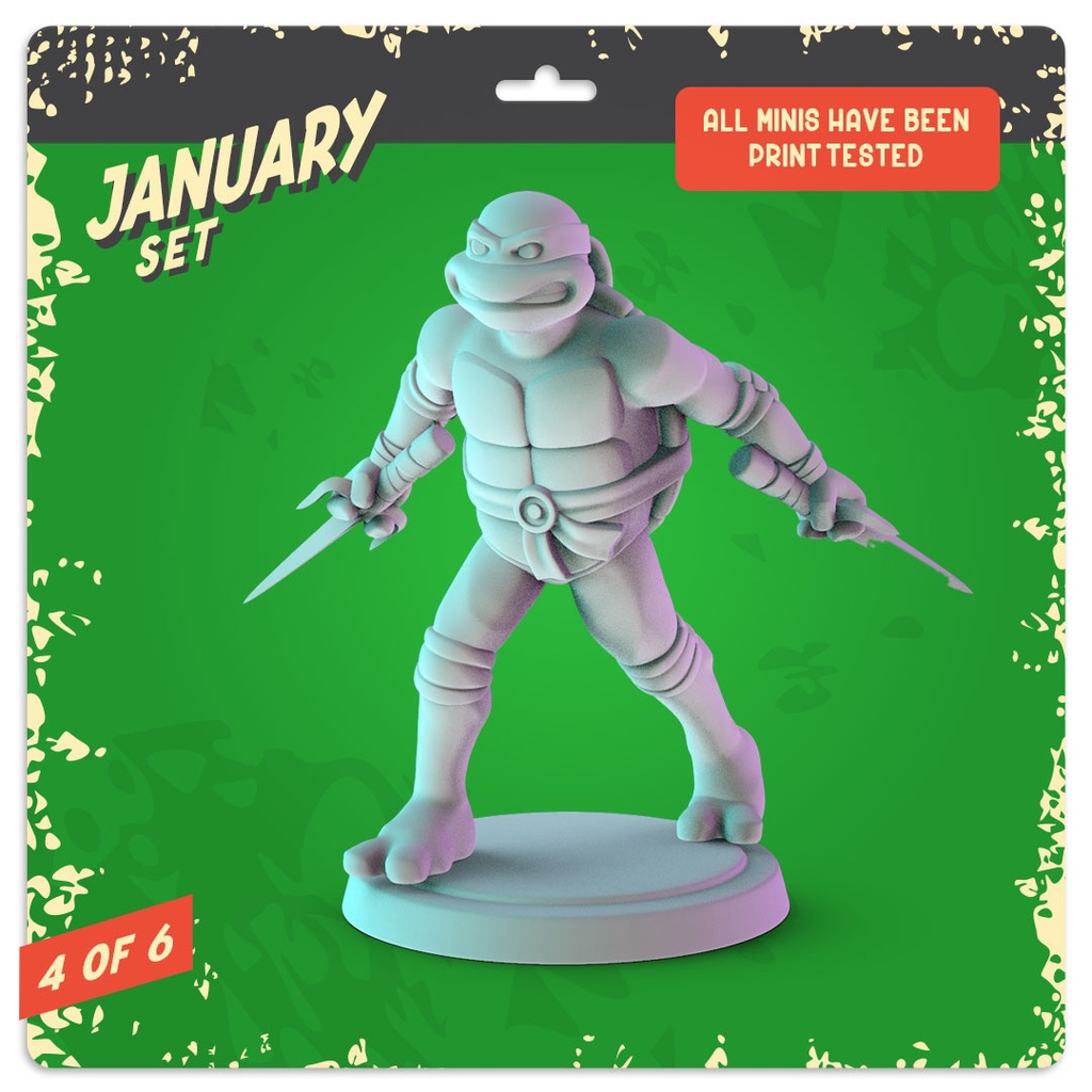 Miniaturas Tartarugas Ninja TMNT para RPG, Zombicide, D&D | Shopee Brasil