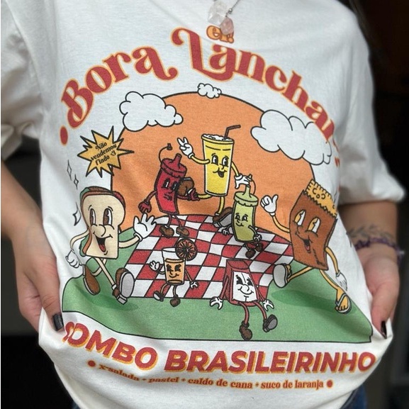 Camiseta Bora Lanchar - Escolha a Cor | Shopee Brasil
