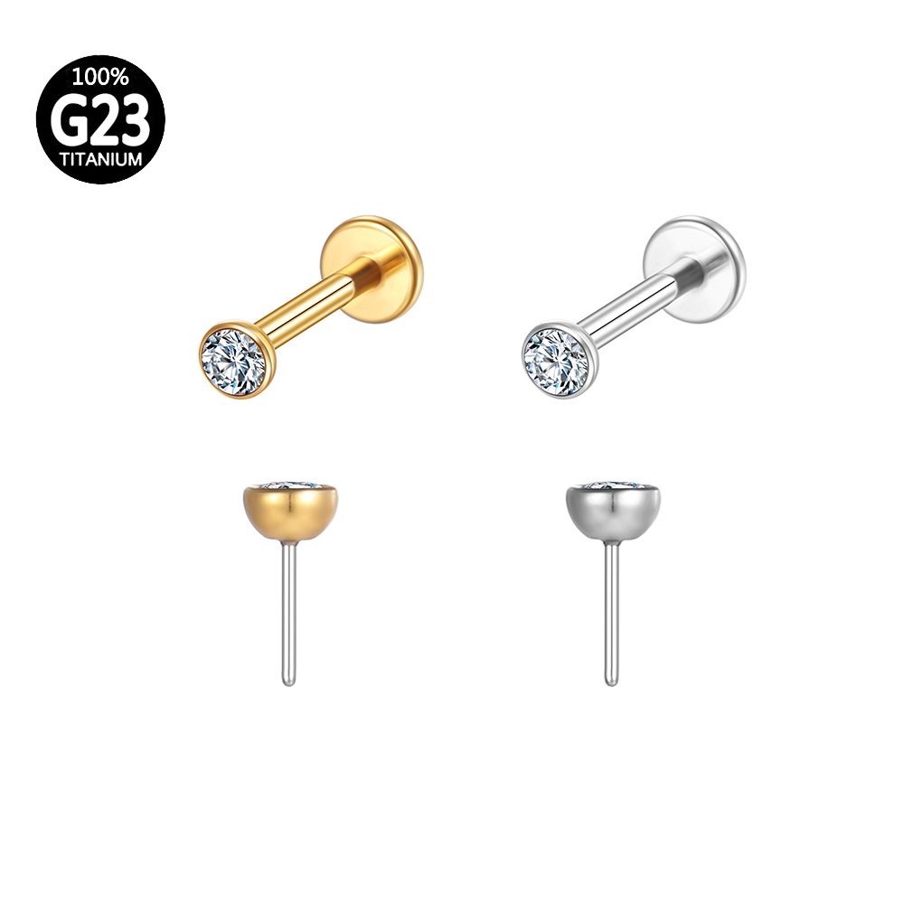 Piercing Labret Push Pin Titânio | Helix, Tragus, Conch, Outros ...