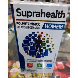 Vitamina Suprahealth Homem c/ 60 cápsulas Polivitamínico | Shopee Brasil
