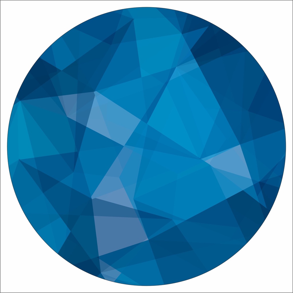 Painel Redondo Tecido Sublimado Azul Geometrico | Shopee Brasil