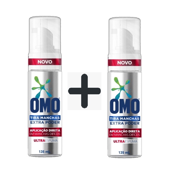 Kit 02 Tira Manchas Ultra Espuma Líquido Spray Omo Extra Poder 135ml ...