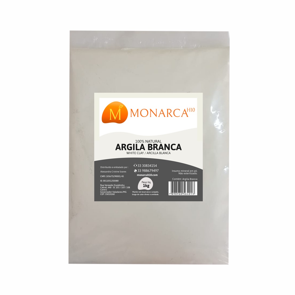 ARGILA BRANCA 1 KG | Shopee Brasil
