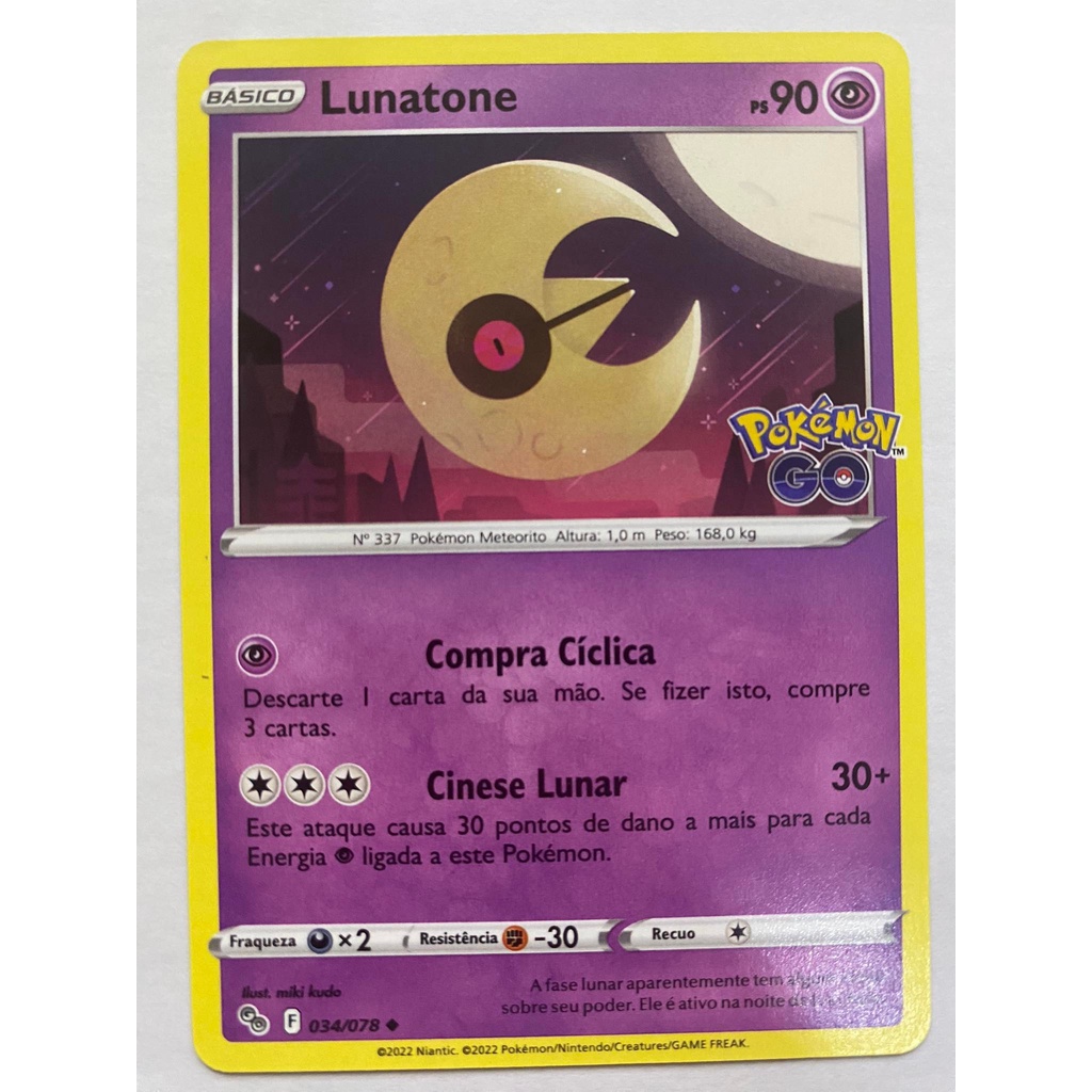 Carta Lunatone - Pokemon Go TCG | Shopee Brasil