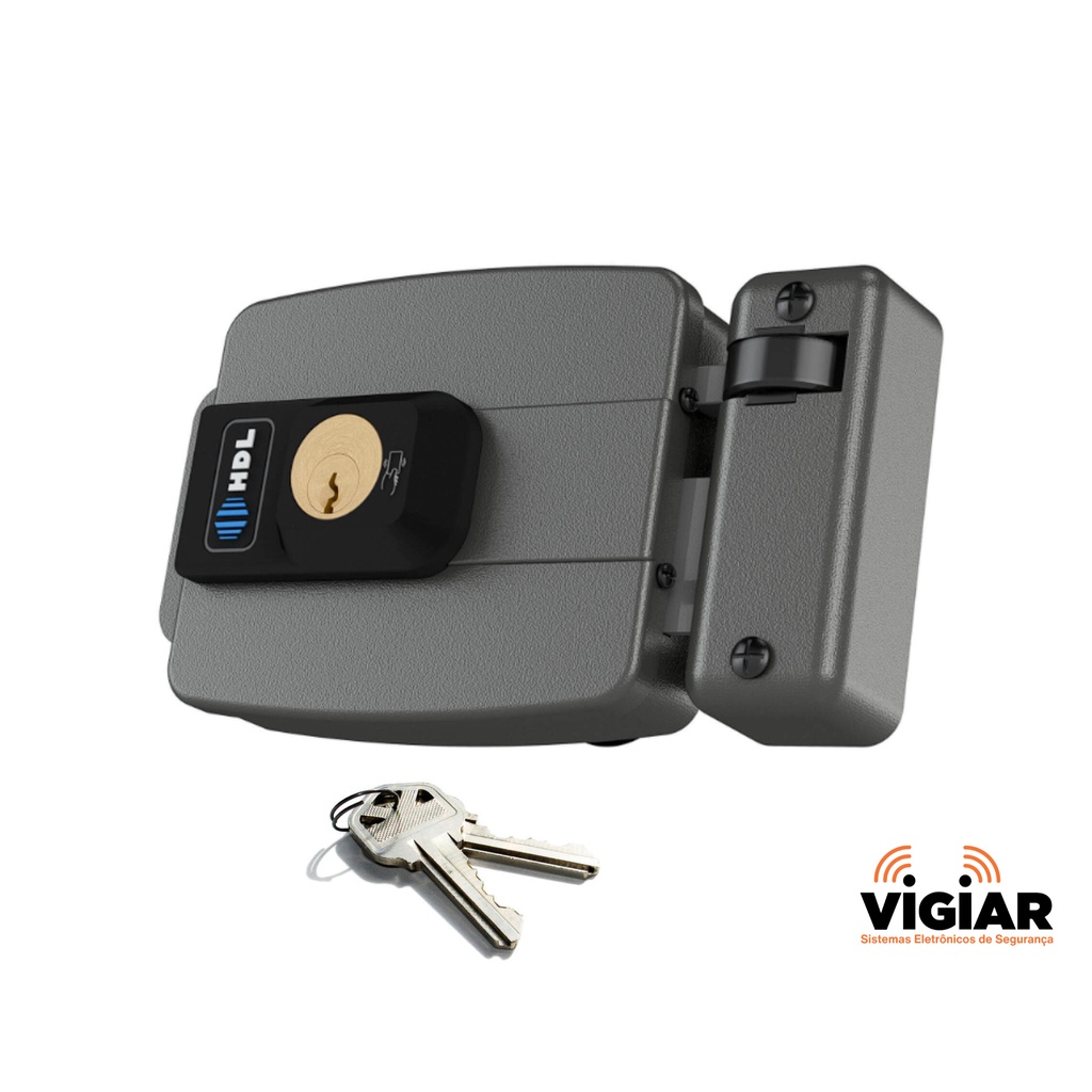 Fechadura Eletrica C90 HDL Portão Cinza Resistente Condominio e Casas ...