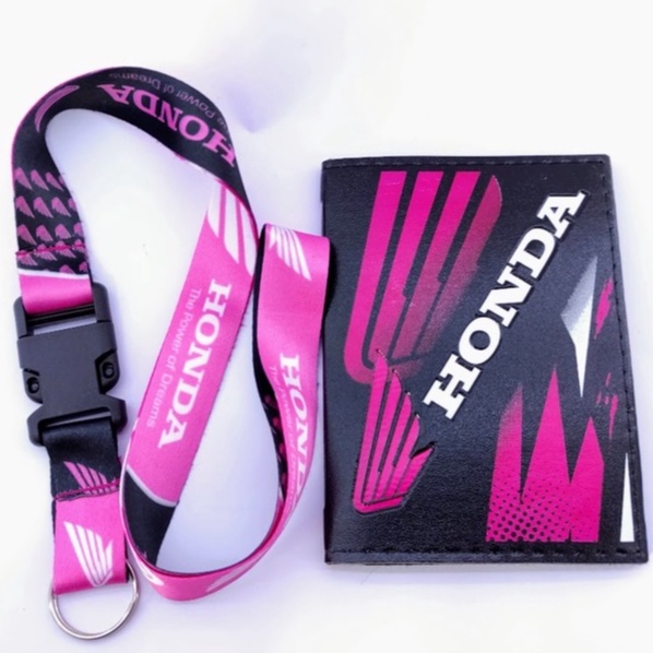 Honda Rosa de Menina Kit Porta Documentos + Cordão Rosa Chaveiro ...