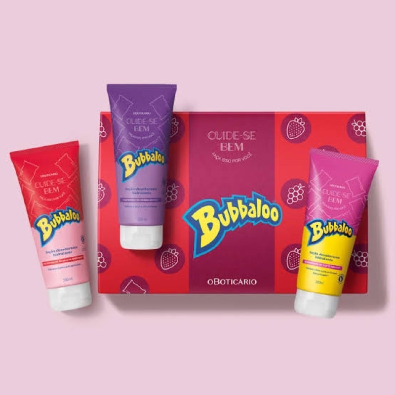Kit bubbaloo com 3 hidratantes 200 ml com caixa para presente | Shopee ...
