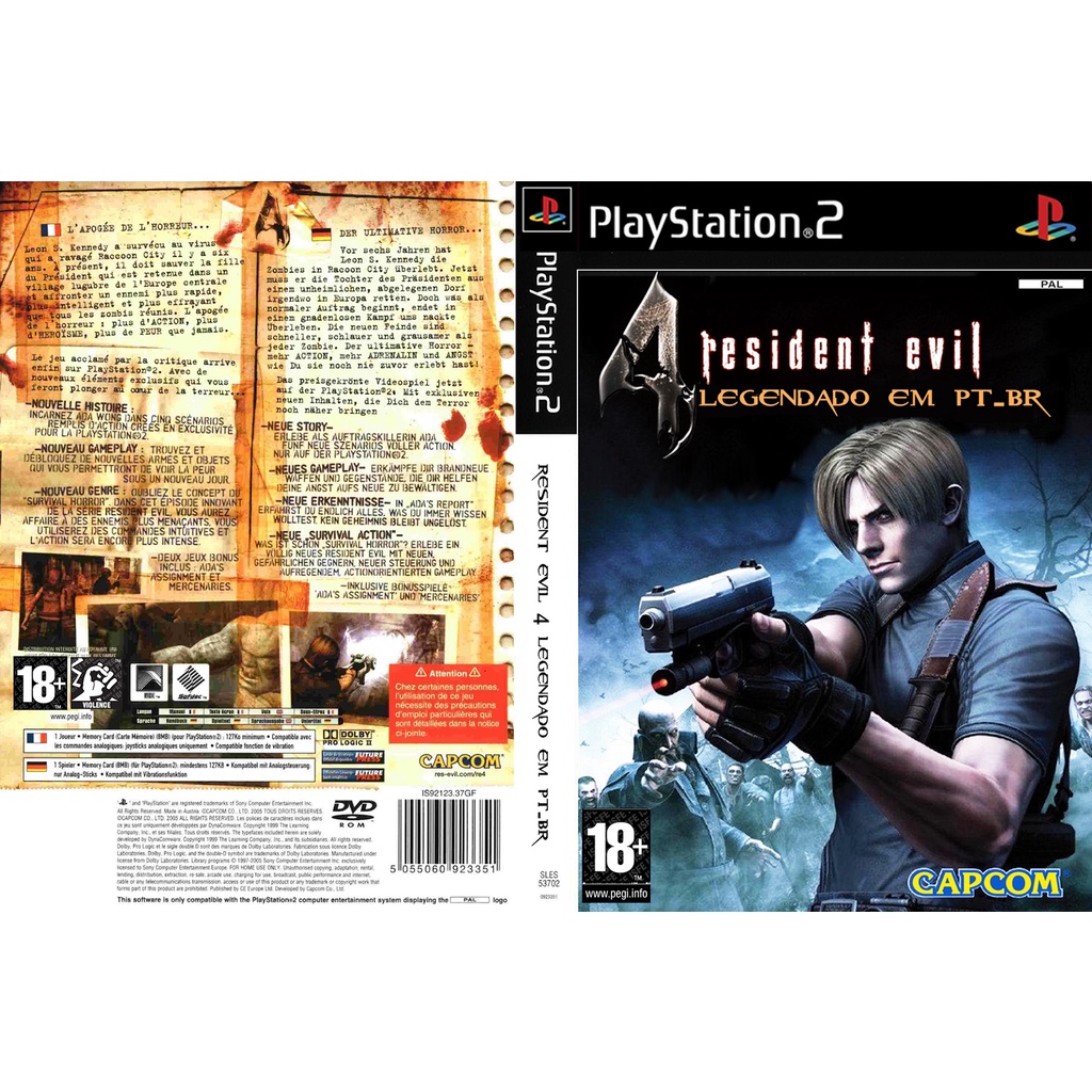 Ps2 Resident Evil 4 Pt-Br Capa Hd | Shopee Brasil