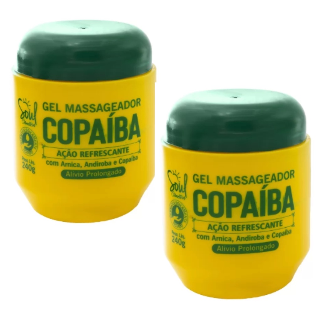 2 Pomada Gel de Copaíba Massagens Dores Musculares de Contusão Torções ...