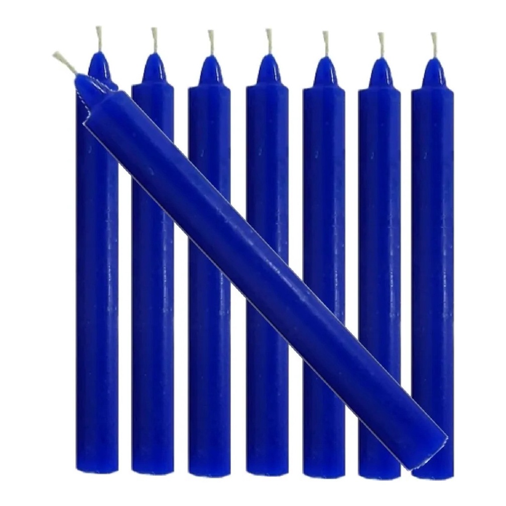 Pacote com 20 unidades de Velas N°6 - Azul Marinho (14cm x 1,5cm ...