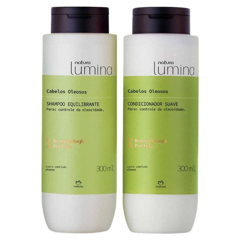 Linha Lumina Cabelos Oleosos Natura Shampoo e Condicionador - 300ml ...