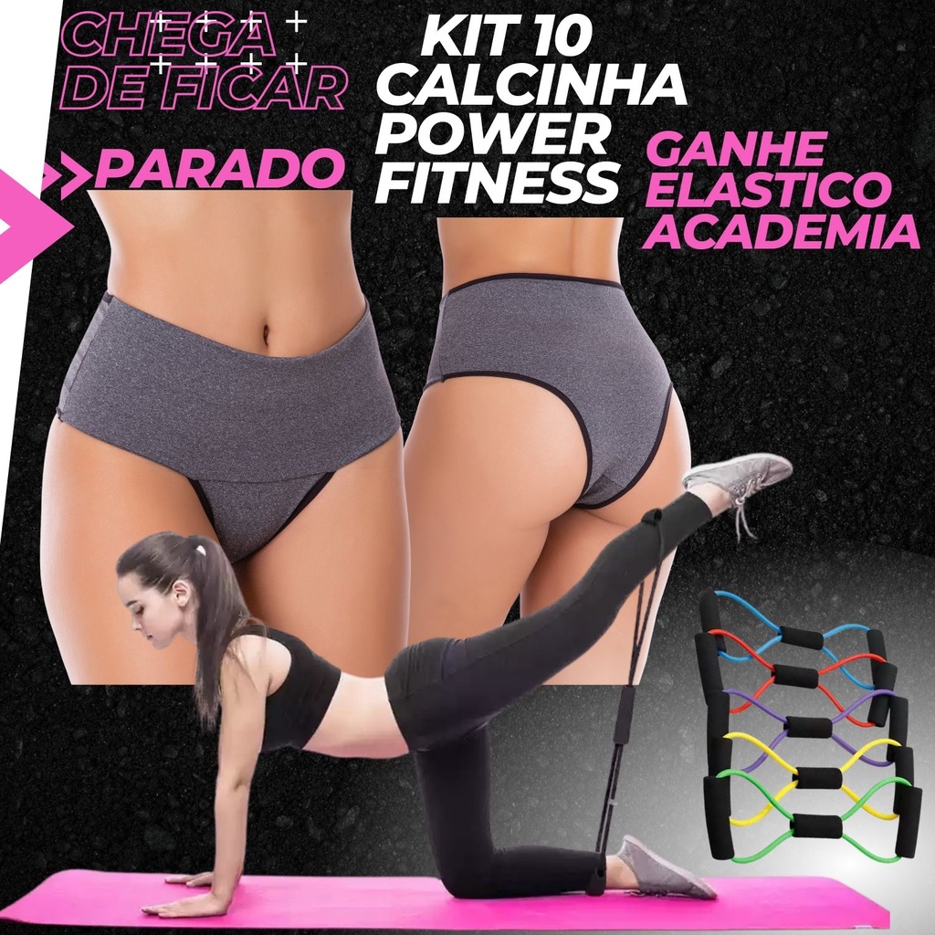 Kit 10 Calcinha Segura Barriga Modeladora Conforto Cintura Alta Cos