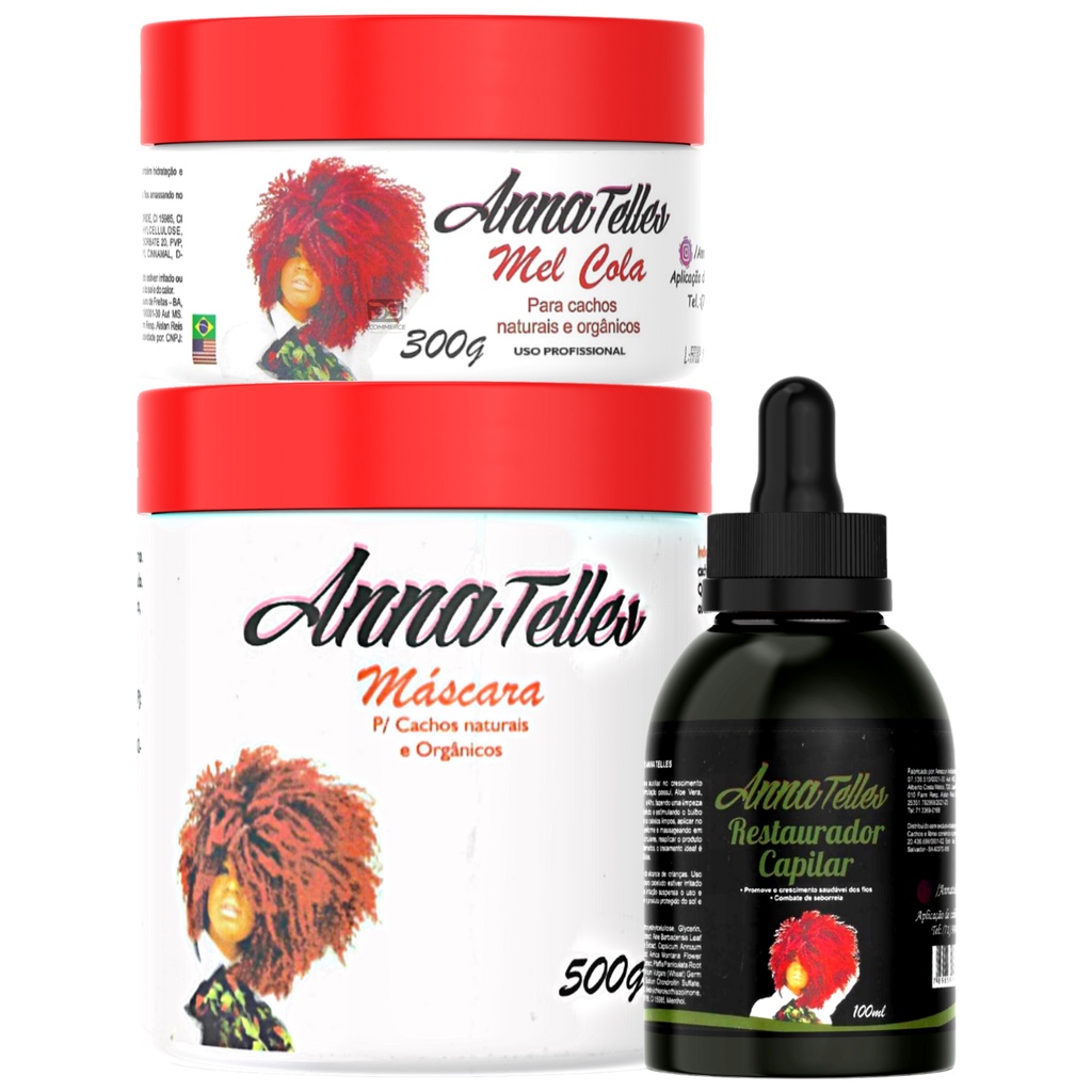Anna Telles Kit Com 01 Mel Cola 300g + 01 Máscara Capilar 500g ...
