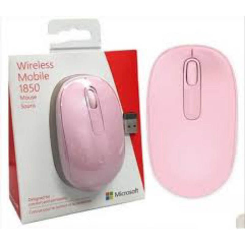 Mouse Microsoft 1850 Wireless - Rosa | Shopee Brasil