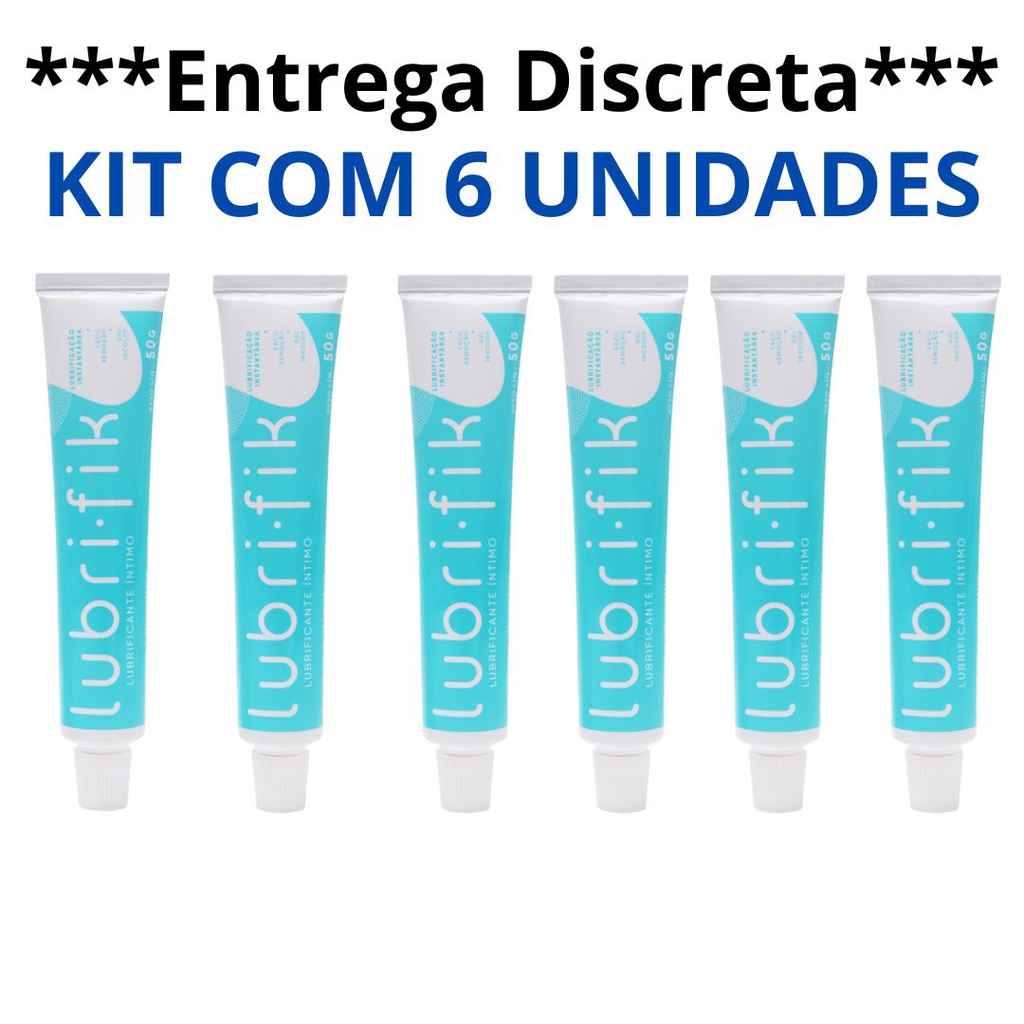 KIT COM 6 UNIDADES LUBRI-FIK GEL LUBRIFICANTE ÍNTIMO 50G | Shopee Brasil