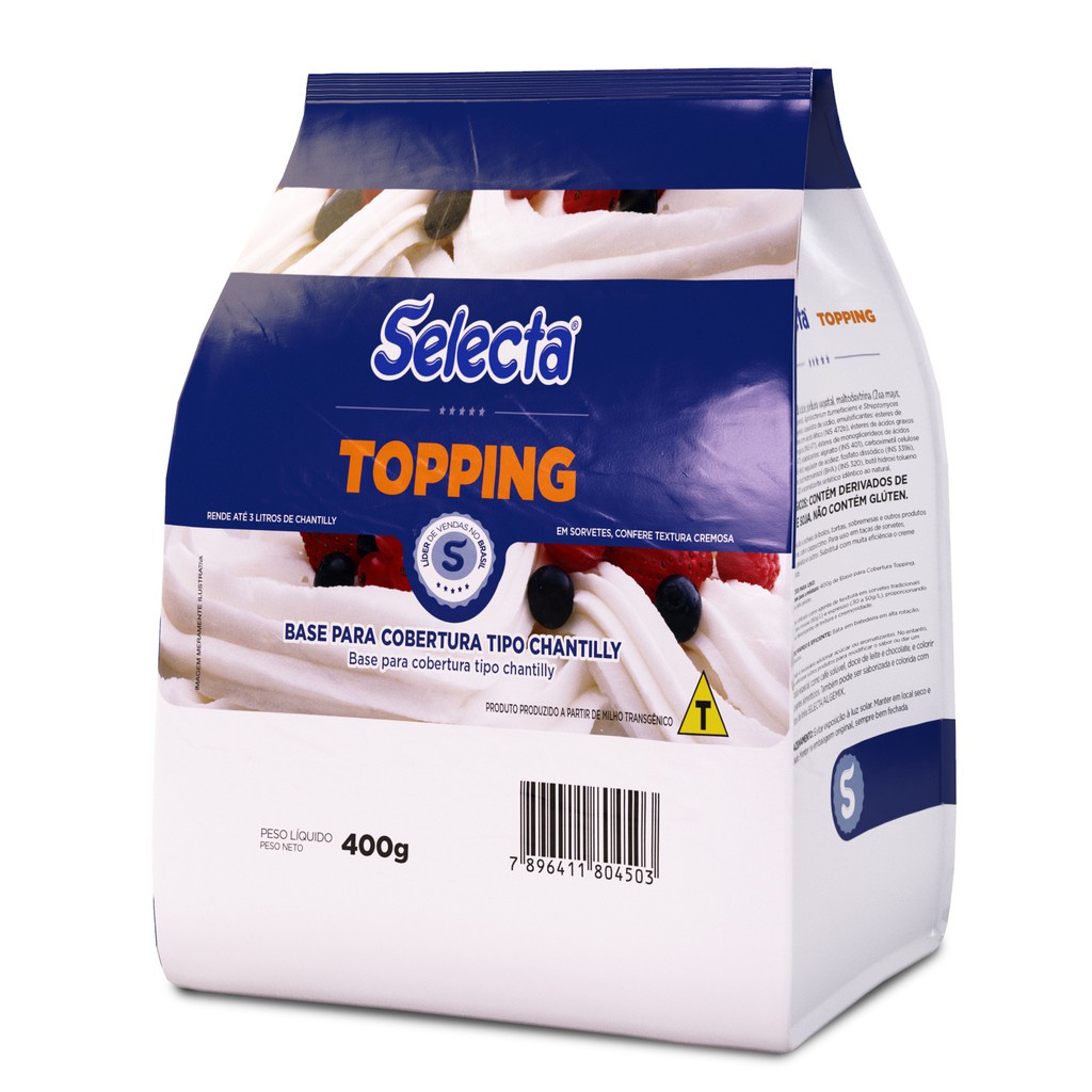 Selecta Topping - Base para Cobertura tipo CHANTILLY 400g | Shopee Brasil