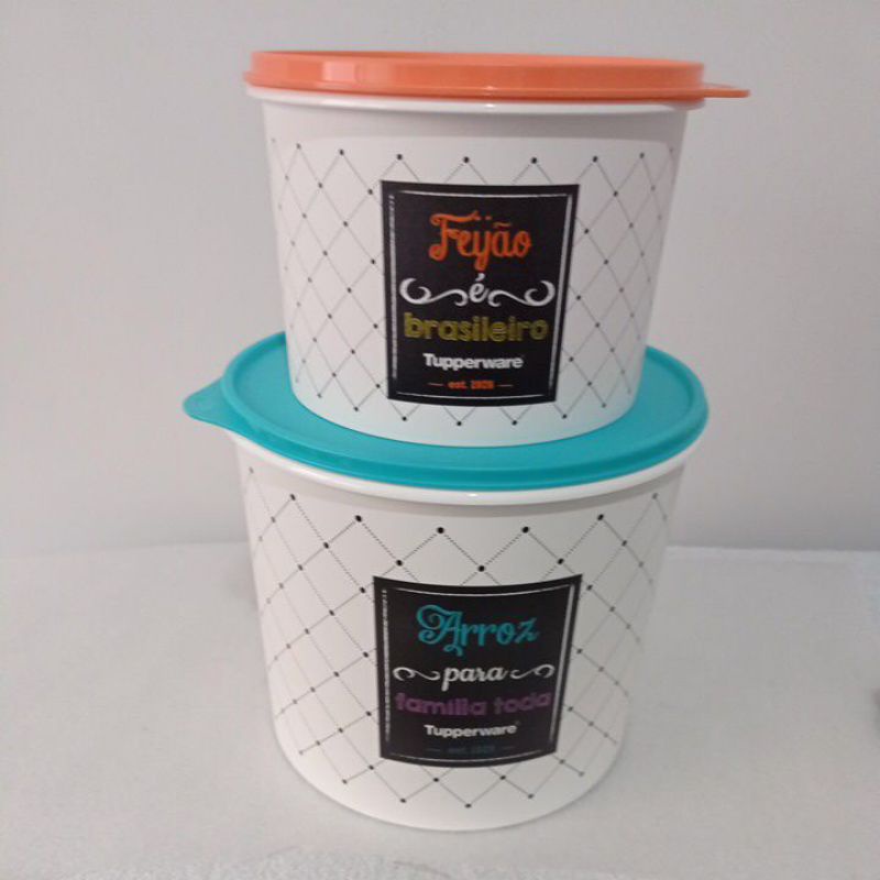 kit tupper caixa de arroz 5 kle feijão 2.4L bistrô Tupperware | Shopee ...