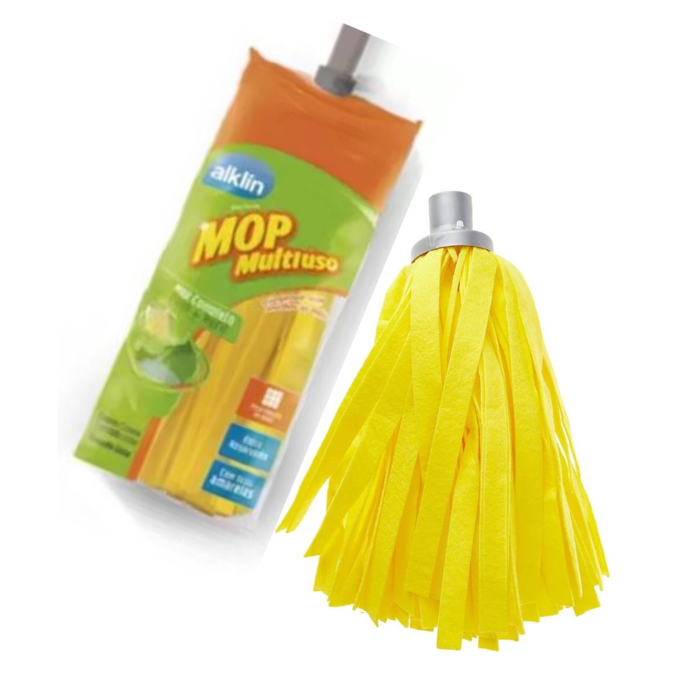 Refil para Mop Tiras Multiuso/Amarelo Alklin | Shopee Brasil
