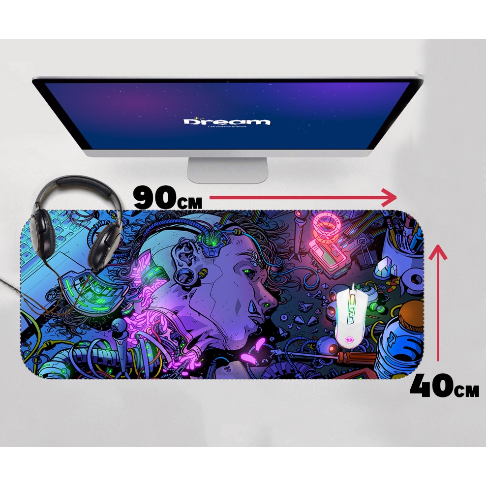 Mouse Pad Gamer Cyberpunk 90x40 70x30 60x40 Personalizado mousepad ...