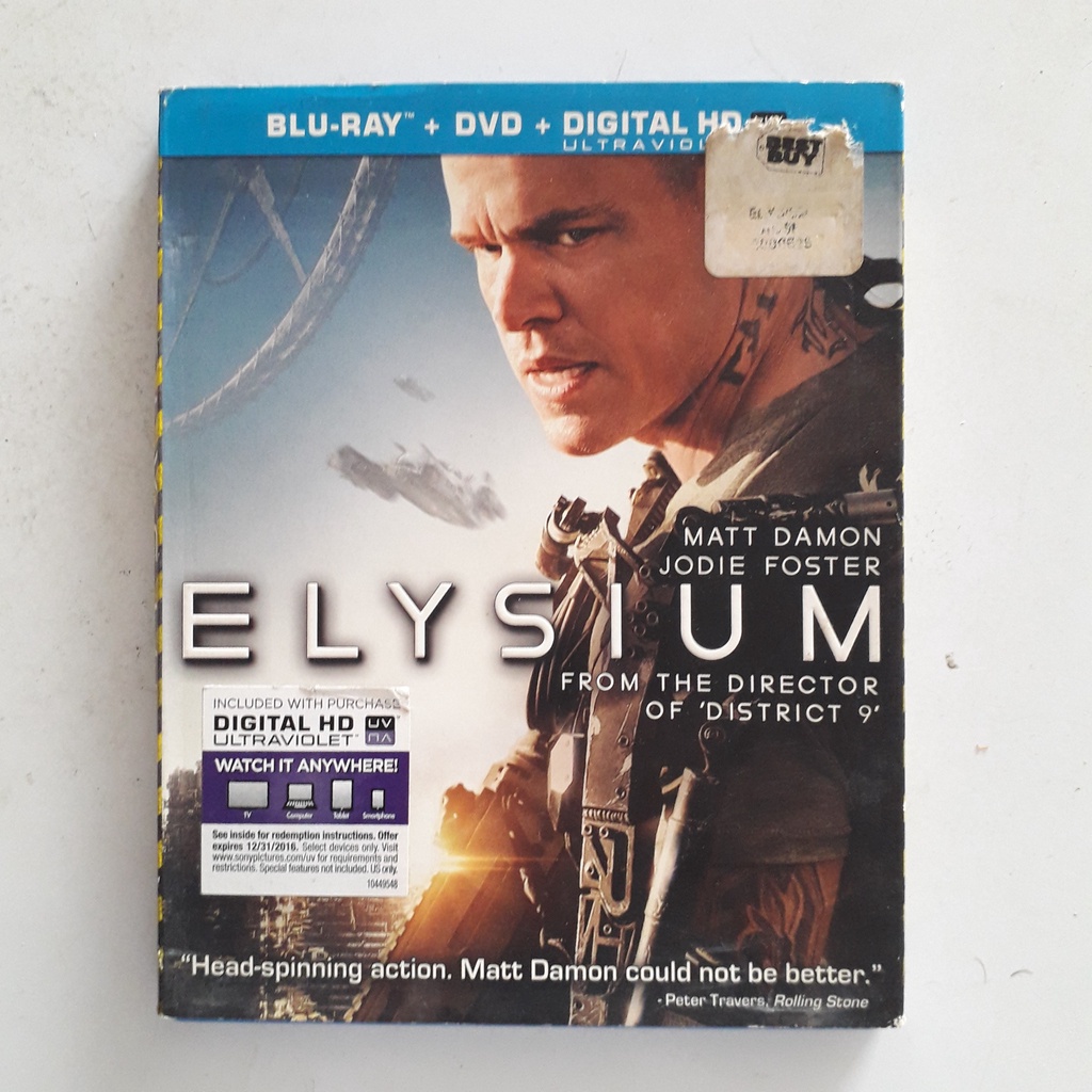 Blu-ray + DVD Elysium - Jodie Foster - Matt Damon - Importado - Mastered In 4K | Shopee Brasil