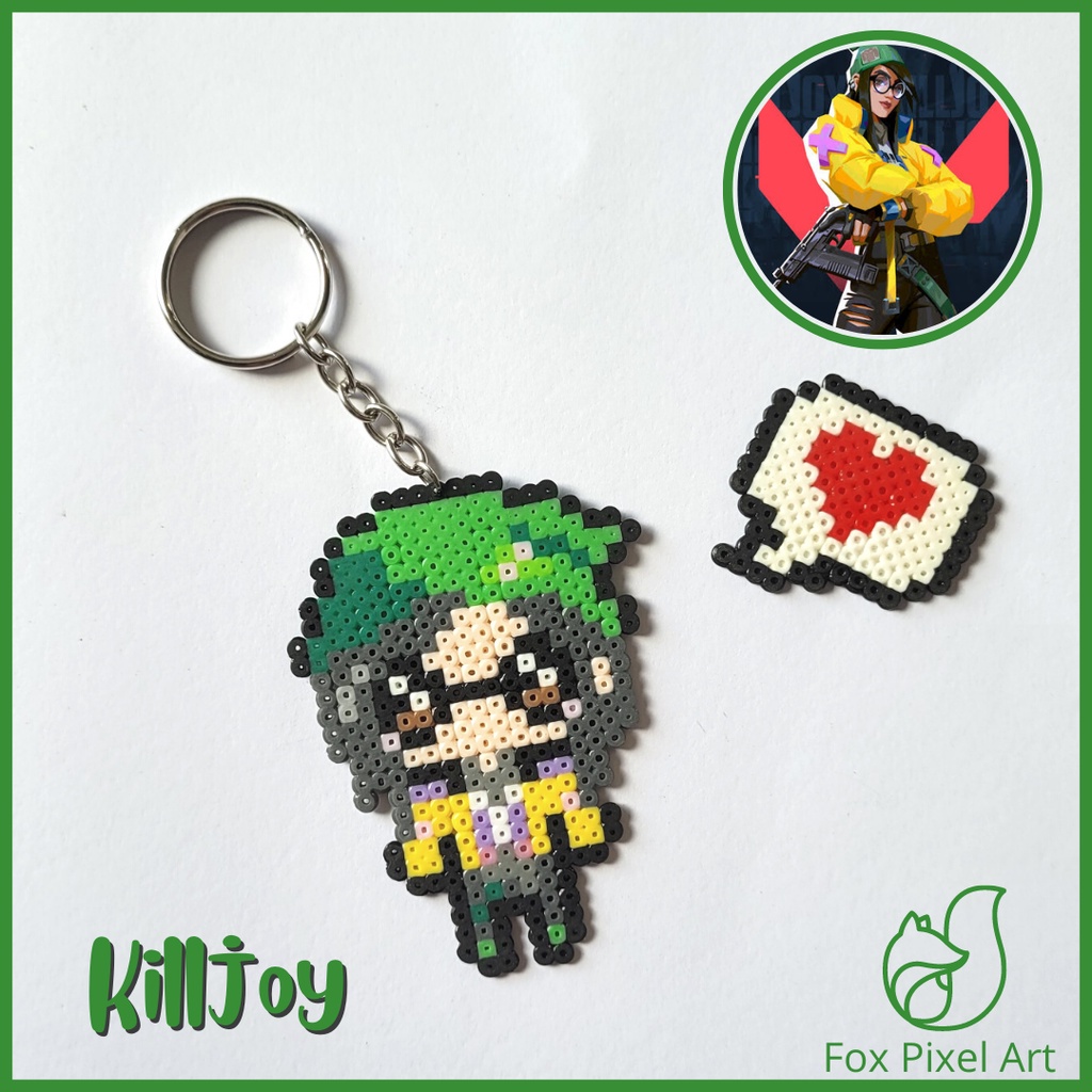 Chaveiro Killjoy Valorant (Hama Beads/ Perler Beads/ Pixel Art ...