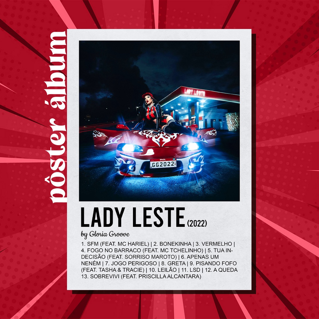 Álbum Pôster Lady Leste - Gloria Groove | Shopee Brasil