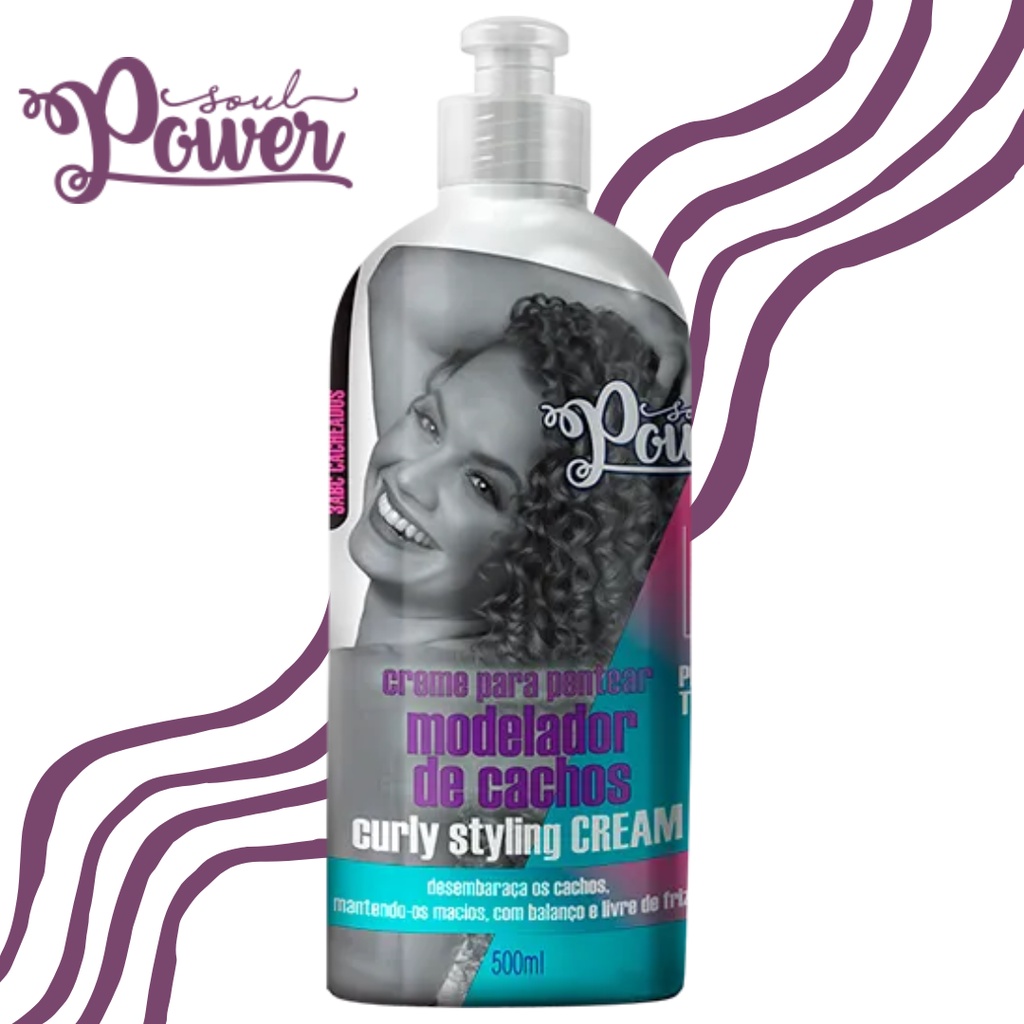 Soul Power Creme de Pentear Modelador Cachos 500ml Curly Styling Cream ...
