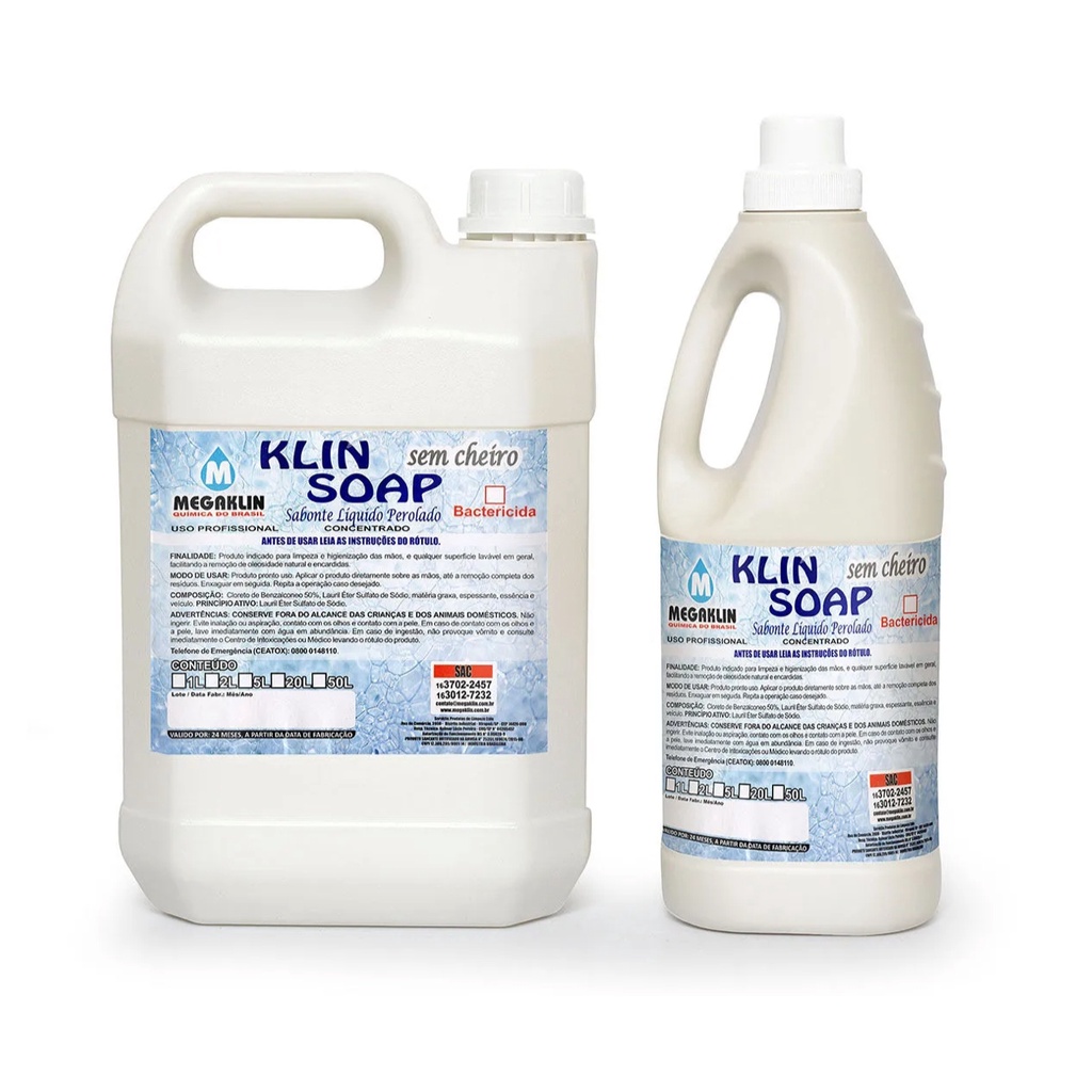 Sabonete liquido perolizado sem cheiro concentrado produto para limpeza ...