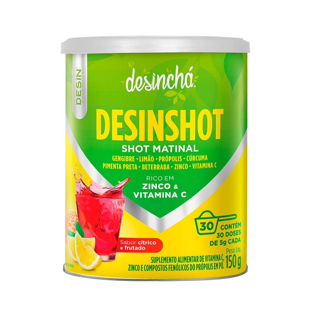 Desinshot Shot Matinal Zinco e Vitamina C Desinchá 150g - Nature ...
