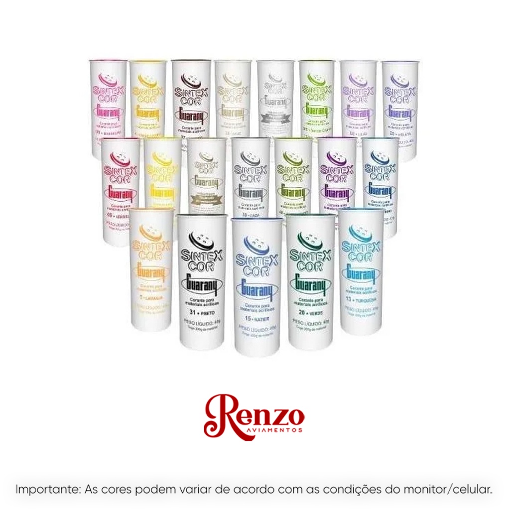 Corante Sintético Sintex Cor. Tingimento de Pérolas, Acrílicos, Botões ...