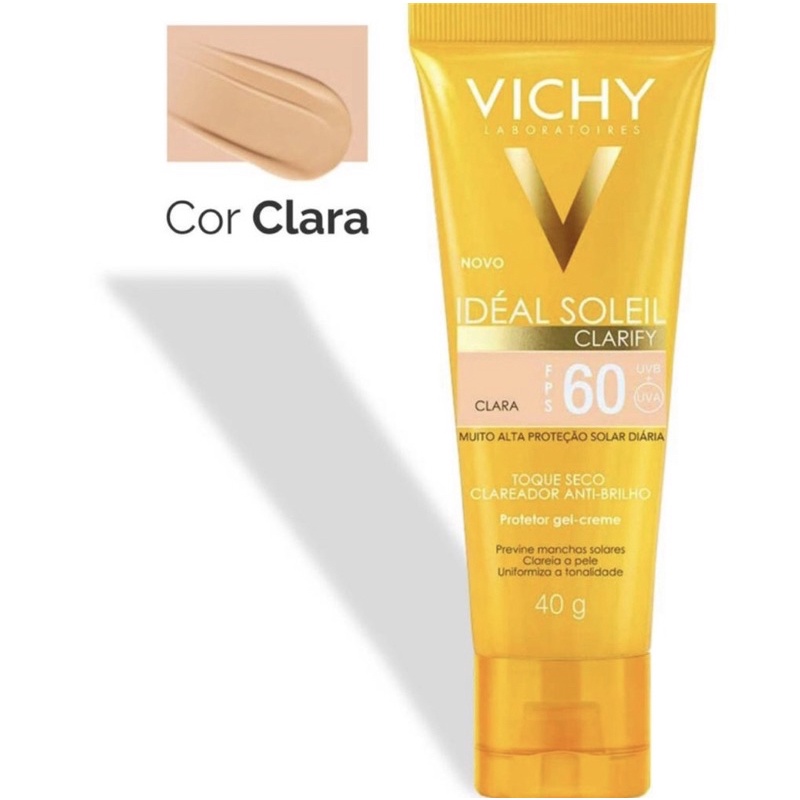 Protetor Facial Vichy Clarify 60FPS Cor Clara 40g | Shopee Brasil
