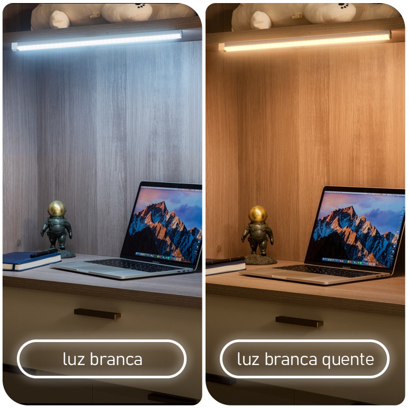 Lâmpada Led Barra com Sensor de Movimento Recarregável | Shopee Brasil