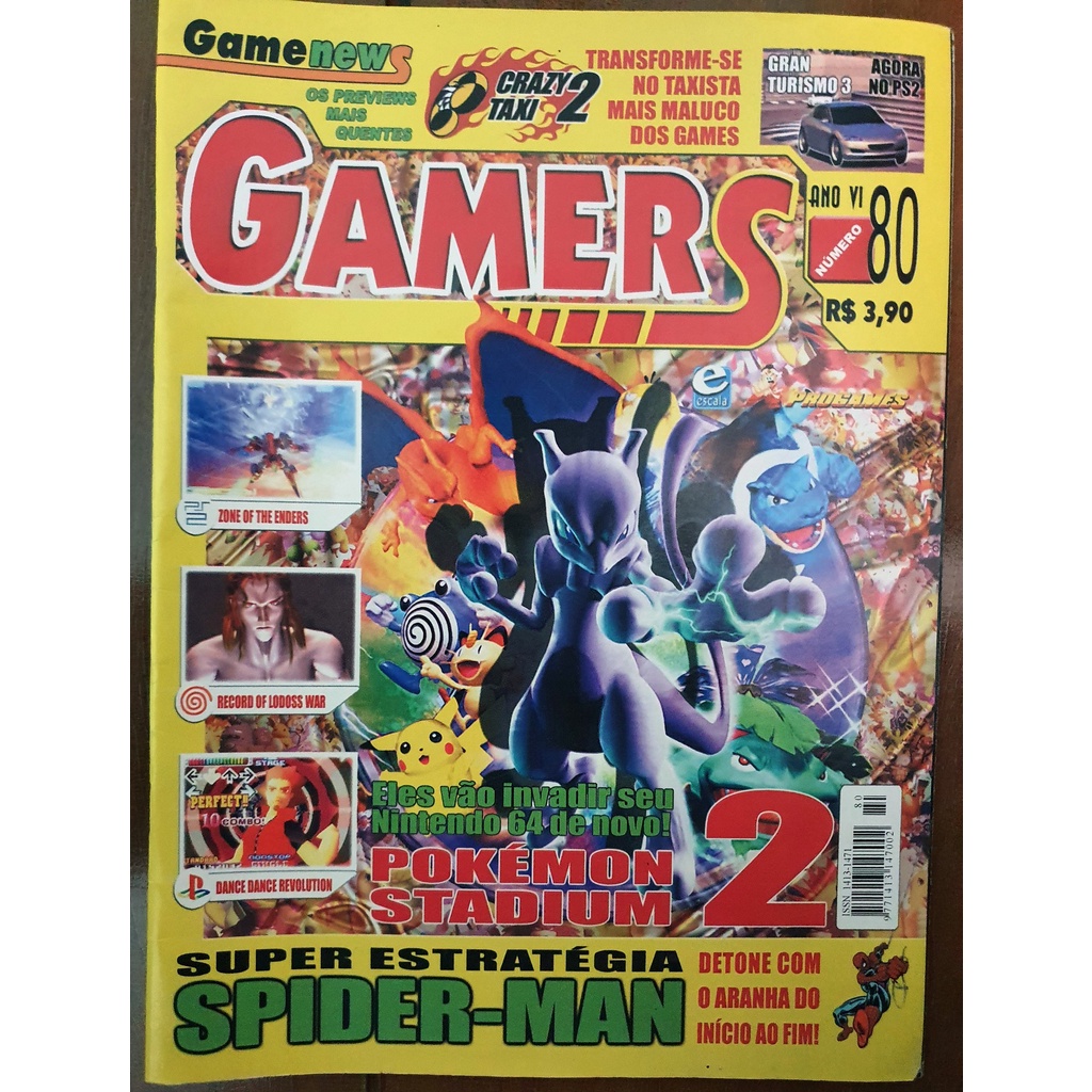 Revista Gamers 80 (pokemon Stadium 2, Spider Man) | Shopee Brasil
