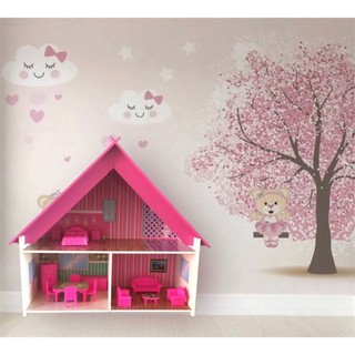 Casinha de Boneca Grande em MDF Rosa Linda Sweet Home Lili House Super ...