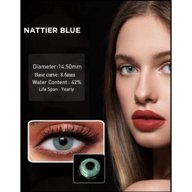 Lente de Contato Colorida ANUAL NATTIER BLUE | Shopee Brasil
