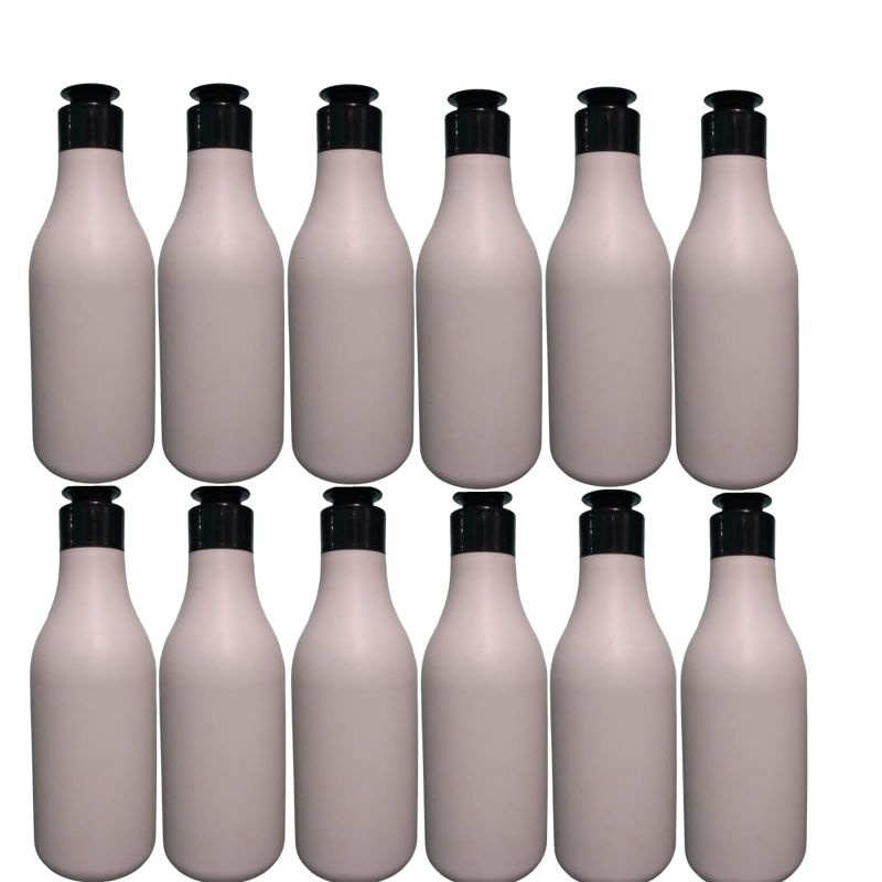 kit 12 frasco polo 300 ml vazio com tampa preta para shampoo ...