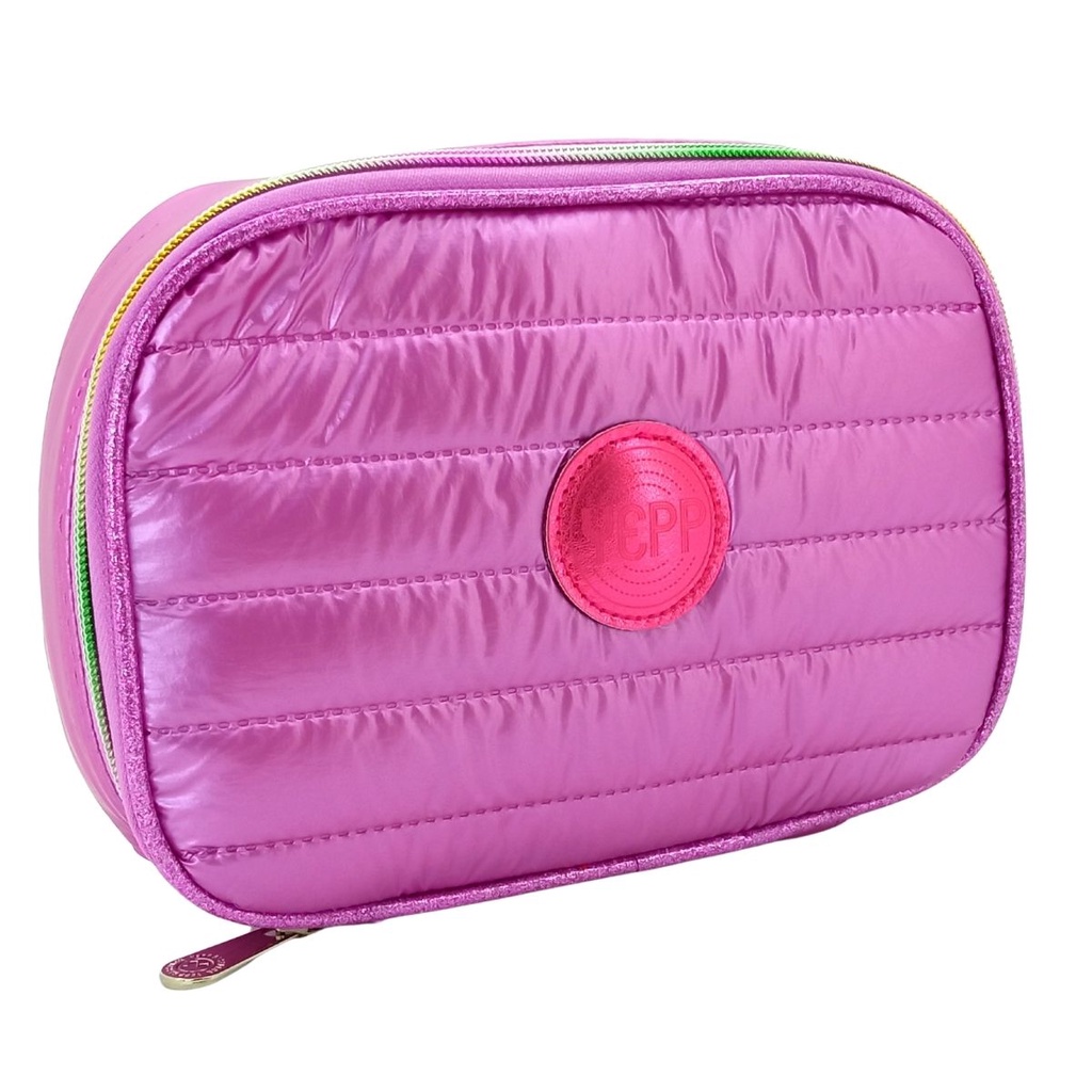 Estojo Escolar Feminina Box Rosa Roxo Matelasse | Shopee Brasil