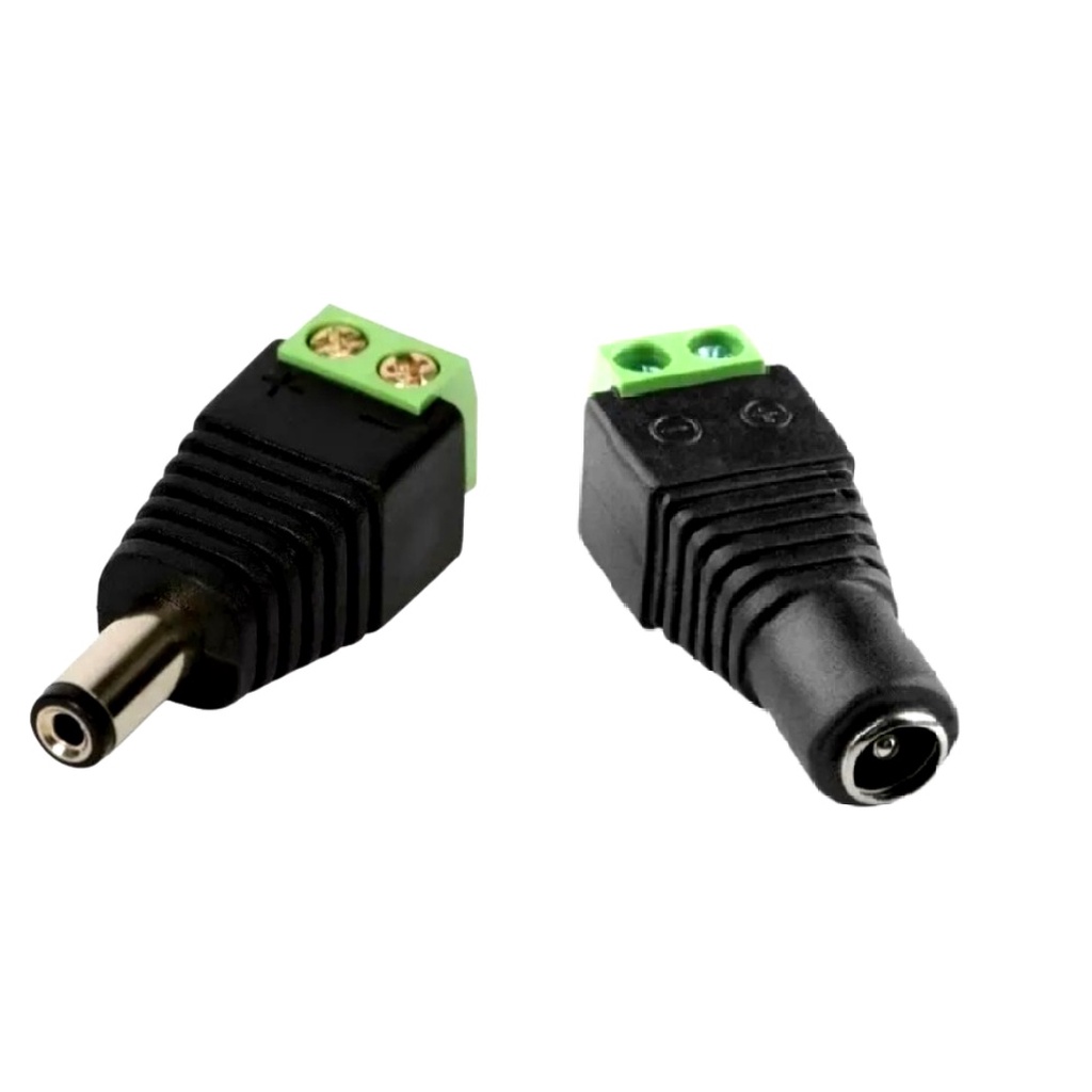 Conector P4 Fêmea +P4 MACHO Com Borne Para Alimentação De Câmera ...